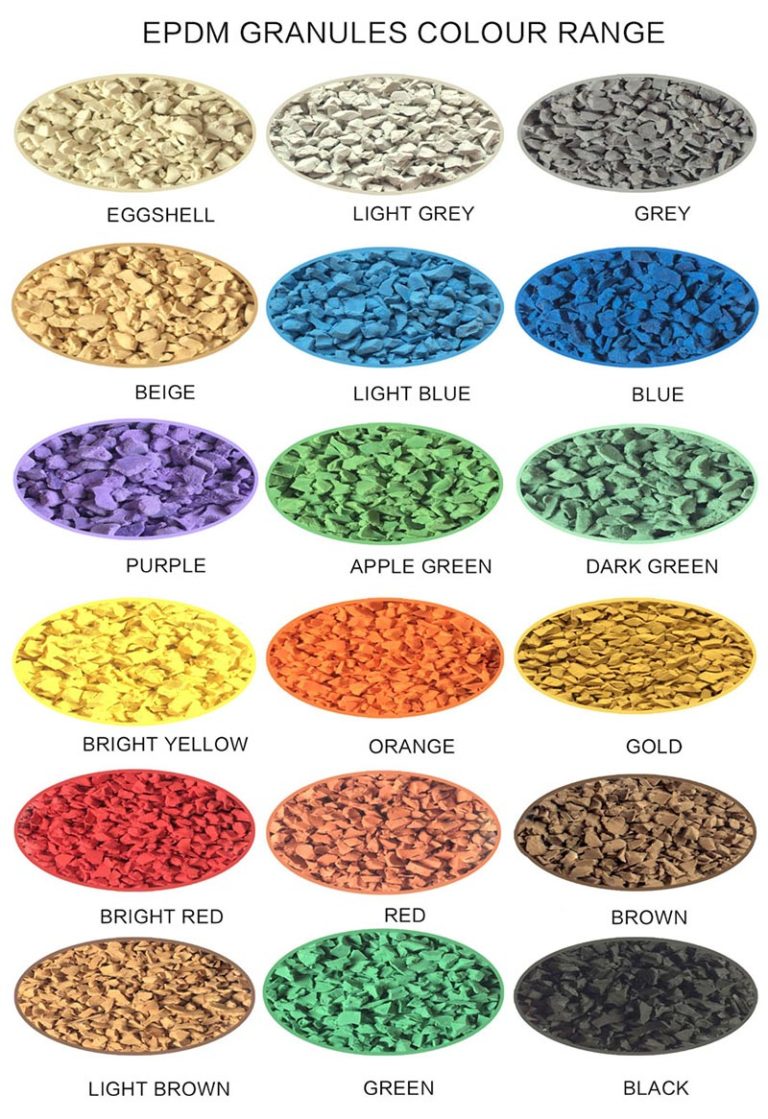 Wet Pour Rubber Colour Charts - Complete Playgrounds