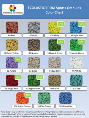 Wet Pour Rubber Colour Charts - Complete Playgrounds